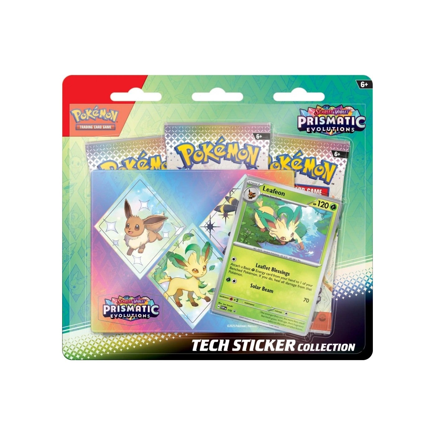 Prismatic Evolutions Teck Sticker Collection - Leafeon | The Adventurer ...
